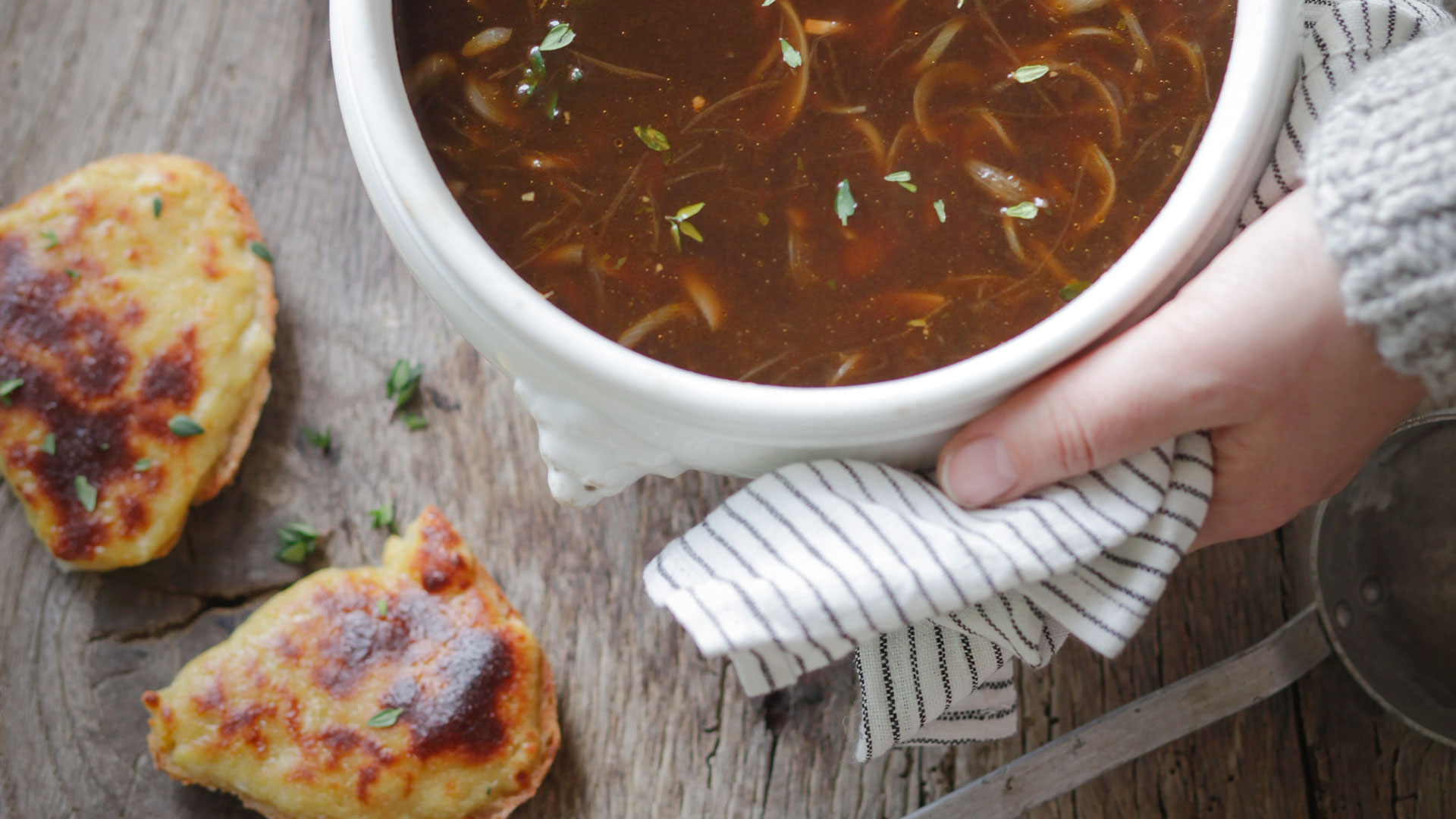 Onion Soup with Welsh Rarebit Recipe - Daylesford Stays